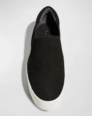 Vince Warren Suede Platform Sneakers - Black