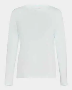 Majestic Filatures Majestic Filatures Lyocell Cotton Crewneck Tee Ciel