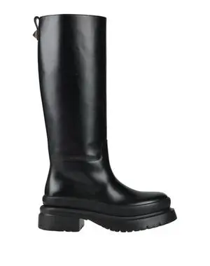 Valentino Garavani Leather Studded Knee-high Boots