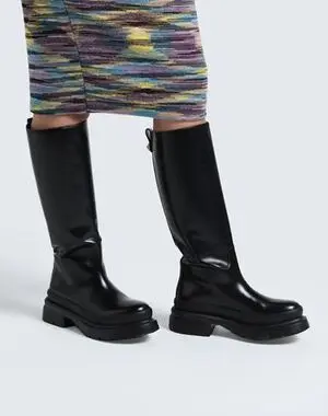 Valentino Garavani Leather Studded Knee-high Boots