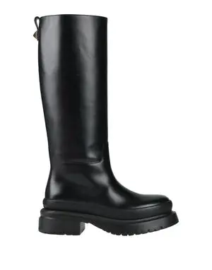 Valentino Garavani Leather Studded Knee-high Boots