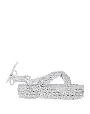 Valentino Garavani Leather Flatform Sandals - White