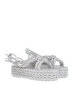 Valentino Garavani Leather Flatform Sandals - White
