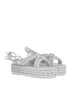Valentino Garavani Leather Flatform Sandals - White