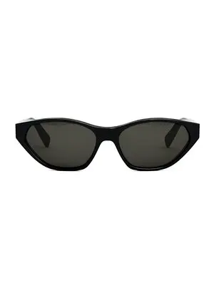 Celine Women's 57MM Cat Eye Sunglasses - Shiny Black - Shiny Black
