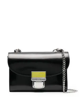 MSGM Brushed Faux Leather Crossbody Bag