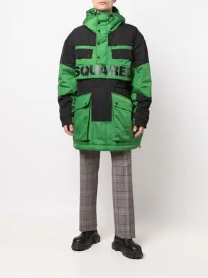 Dsquared2 Logo Print Padded Coat
