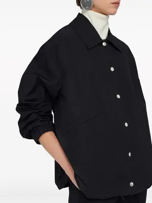 JIL SANDER Logo-print Shirt Jacket - Black