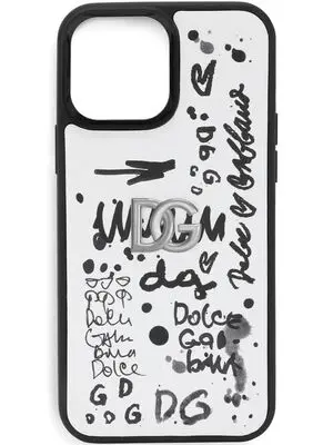 Dolce & Gabbana Graffiti-print Iphone 13 Pro Max Case - White