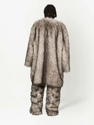 Dolce & Gabbana Single-breasted Faux-fur Coat