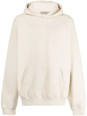Fear Of God Logo-print Hoodie - Neutrals