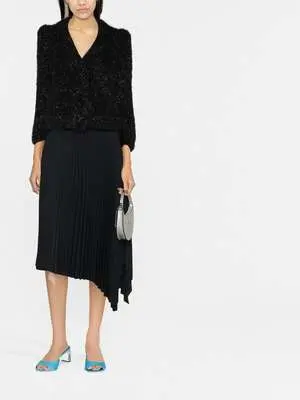 Alberta Ferretti V-neck Fluffy Jumper