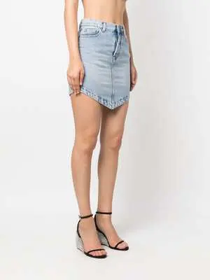 Alexandre Vauthier High-waisted Denim Skirt - Blue