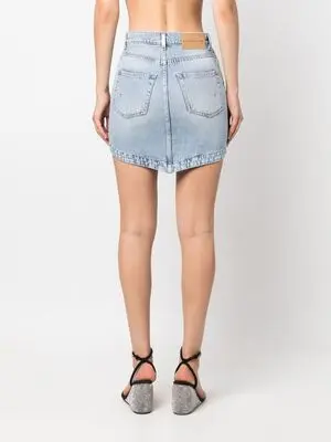 Alexandre Vauthier High-waisted Denim Skirt - Blue