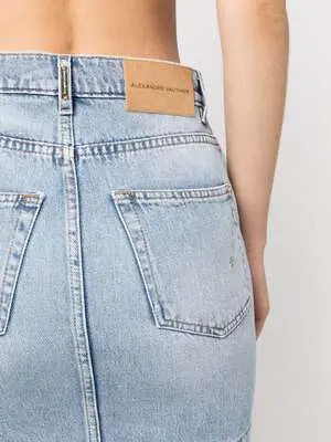 Alexandre Vauthier High-waisted Denim Skirt - Blue