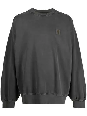 Carhartt Work In Progress Acid-wash Crew Neck Sweatshirt - Grey