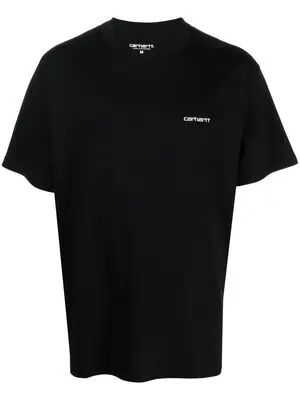 Carhartt Work In Progress Script Logo-embroidered T-shirt - Black