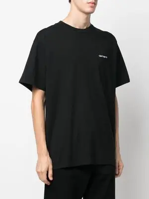 Carhartt Work In Progress Script Logo-embroidered T-shirt - Black