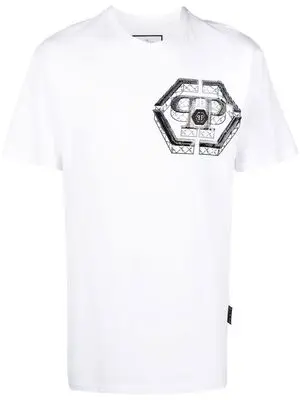 Philipp Plein Hexagon Logo Print T-shirt - White