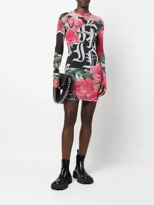 Philipp Plein Logo-print Mini Dress