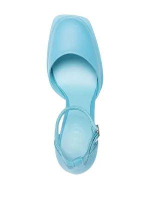3JUIN Platform-sole 90mm Pumps - Blue