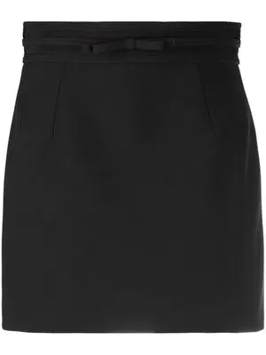 Red Valentino Bow-detail Mini Skort - Black