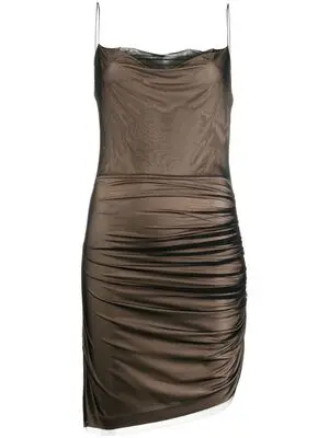 Gauge81 Perry Layered-mesh Minidress - Neutrals