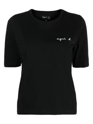 AGNES B. Logo-print Cotton T-shirt