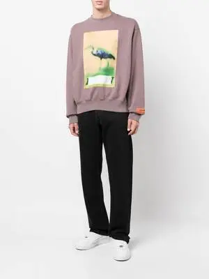 Heron Preston Graphic Print Crewneck Sweatshirt - Grey