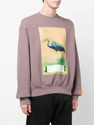 Heron Preston Graphic Print Crewneck Sweatshirt - Grey