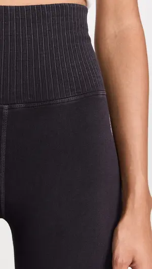 Free People Good Karma High Waisted 7/8 Leggings - Washed Black
