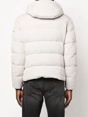 MOORER Padded Zip-up Hooded Down Jacket - Neutrals