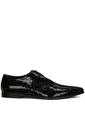 Dolce & Gabbana Crocodile-embossed Derby Shoes