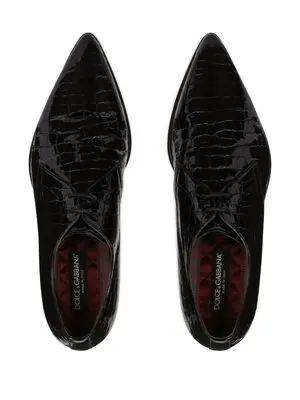 Dolce & Gabbana Crocodile-embossed Derby Shoes