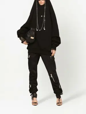 Dolce & Gabbana Logo Plaque Oversized Hoodie