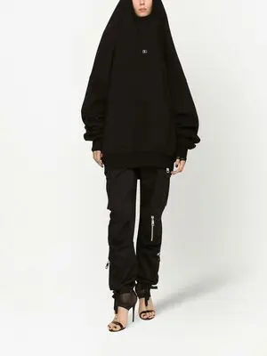 Dolce & Gabbana Logo Plaque Oversized Hoodie