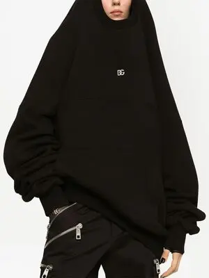 Dolce & Gabbana Logo Plaque Oversized Hoodie