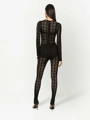 Dolce & Gabbana Semi-sheer Lace Jumpsuit