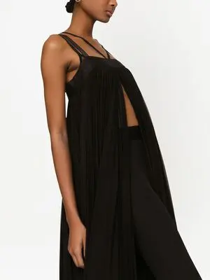 Dolce & Gabbana Pleated Tulle Maxi Dress