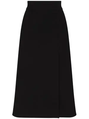 Dolce & Gabbana Slit-detail Crepe Midi Skirt