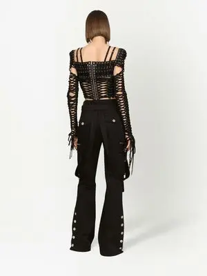 Dolce & Gabbana Lace-up Bustier Blouse