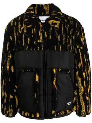 AMBUSH Abstract-print Panelled Jacket - Black