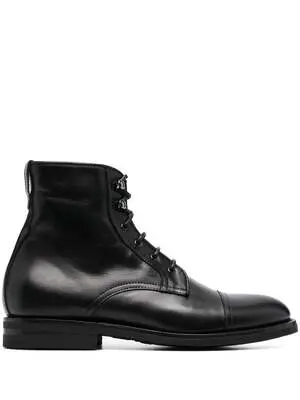 SCAROSSO Paola Lace-up Ankle Boots - Black