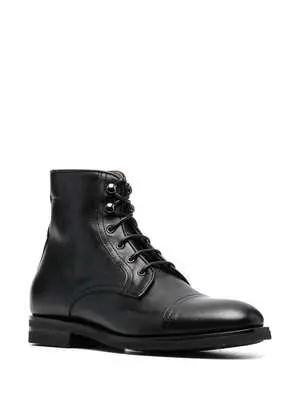 SCAROSSO Paola Lace-up Ankle Boots - Black