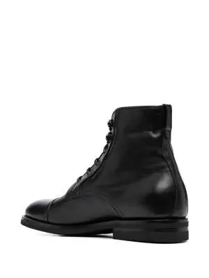 SCAROSSO Paola Lace-up Ankle Boots - Black
