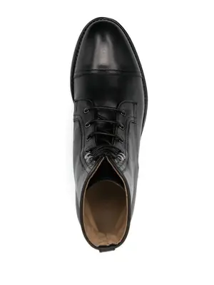 SCAROSSO Paola Lace-up Ankle Boots - Black