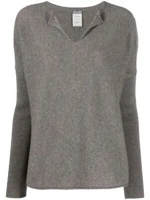 Kristensen Du Nord V-neck Cashmere Top - Grey