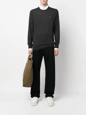 Polo Ralph Lauren Embroidered Knit Jumper - Grey