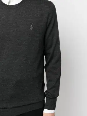 Polo Ralph Lauren Embroidered Knit Jumper - Grey