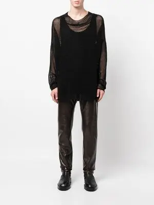 COURREGES High-shine Tapered Trousers